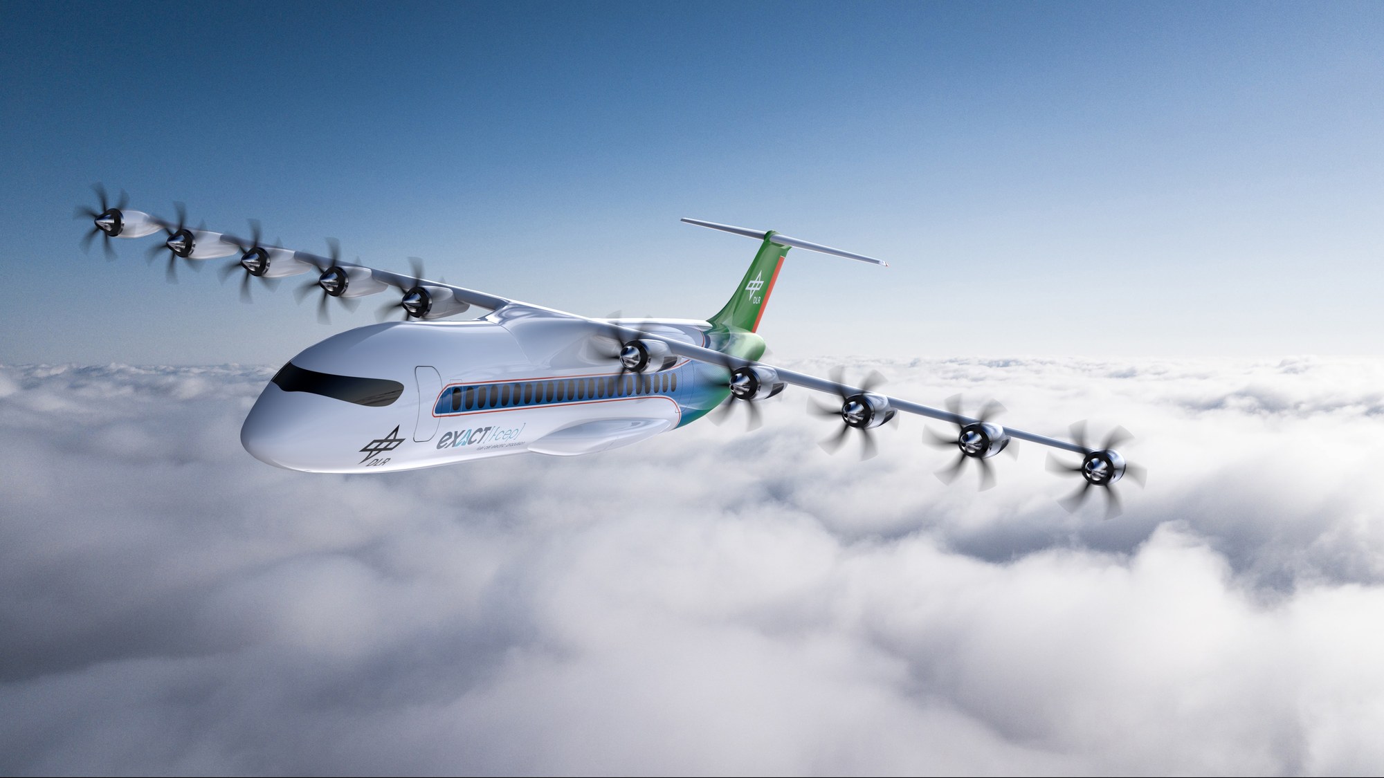 Neues Flugzeugkonzept mit verteilten Antrieben