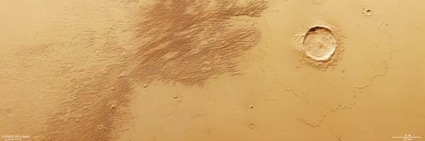 Landschaft mit Spuren von Vulkanismus, Wind und Impakten