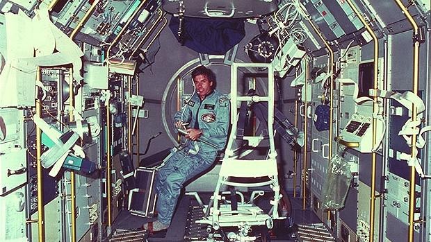 Ulf Merbold während der Spacelab-1-Mission