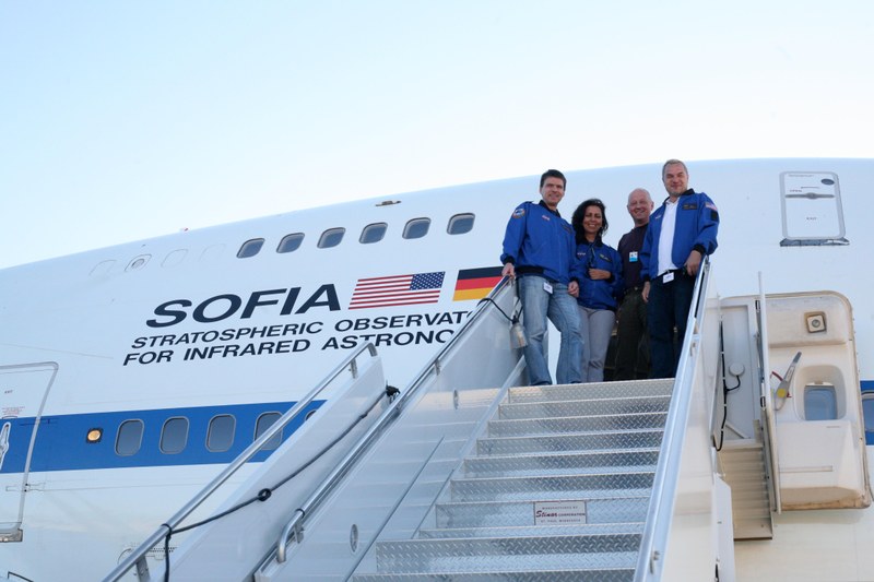 Deutsche Lehrer kurz vor ihrem SOFIA-Flug