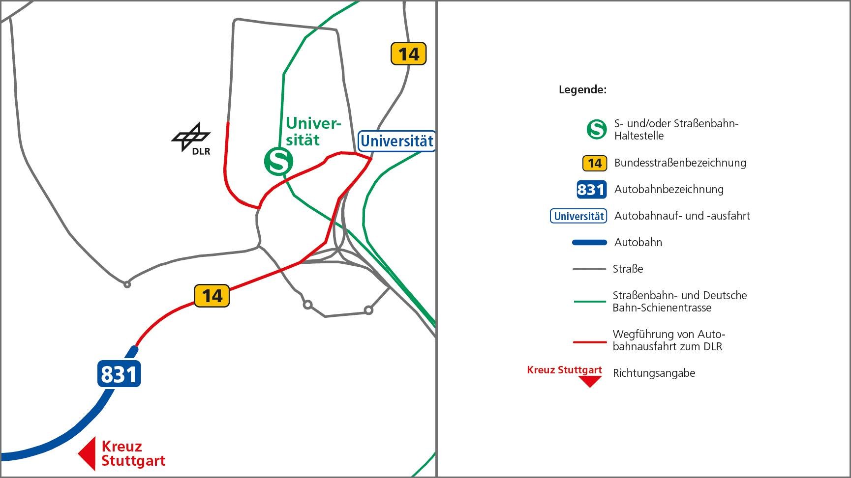DLR - Anfahrt Stuttgart