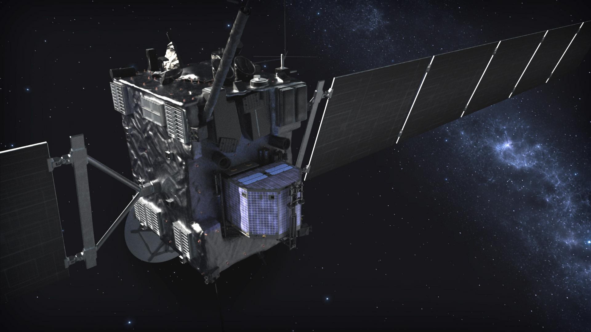 Die Raumsonde Rosetta auf dem Weg zum Kometen 67P/Churyumov-Gerasimenko ...