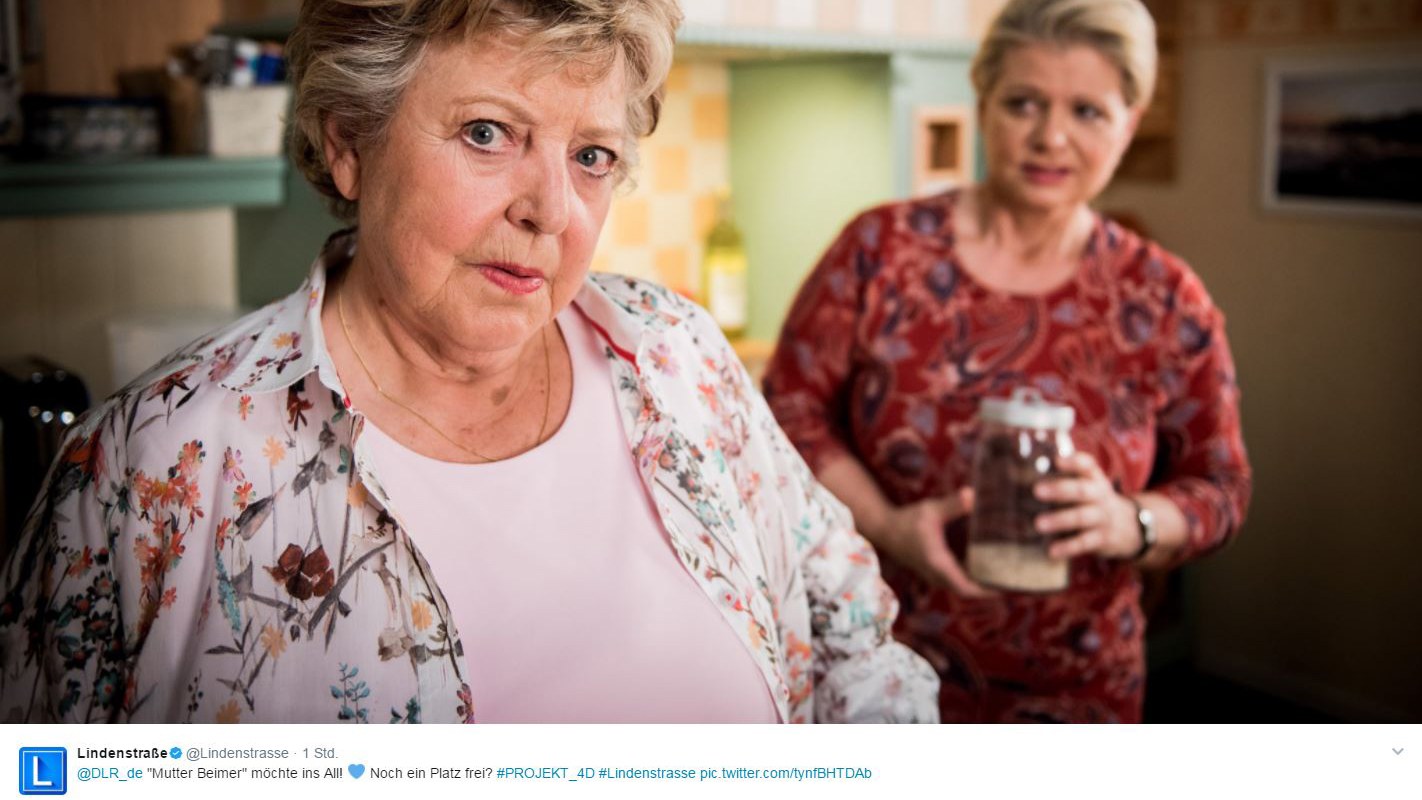 "Mutter Beimer" fliegt ins All