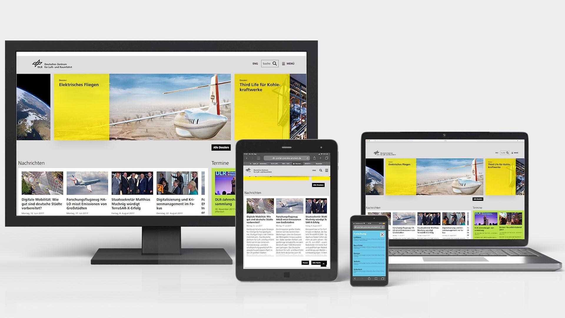 DLR – Neues Design von DLR.de