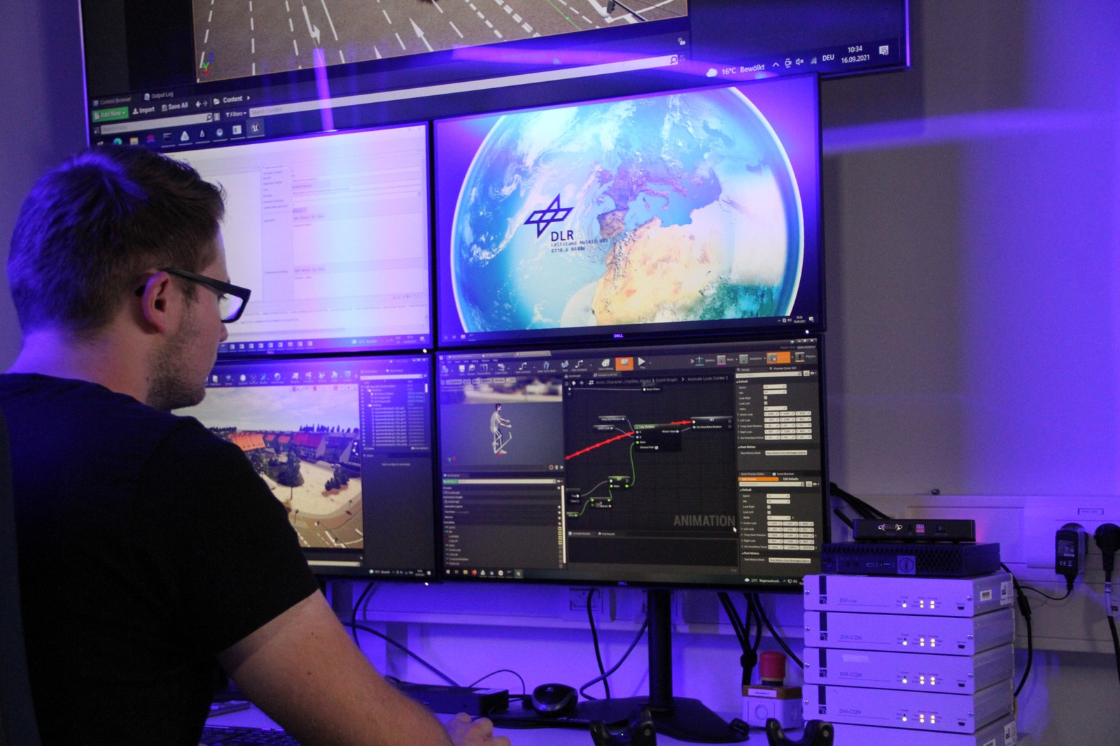 DLR – Simulator-Kontrollstation