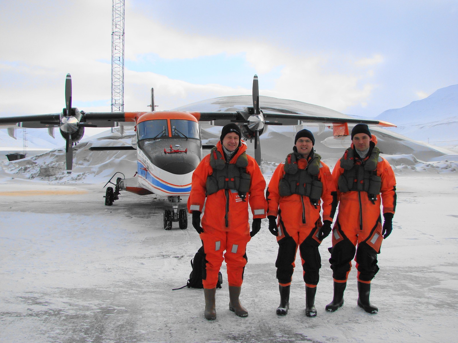Die DLR-Forschungspiloten in Spitzbergen