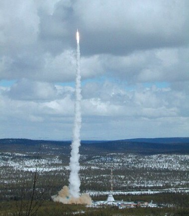 Launch of a Maxus rocket at ESRANGE, Kiruna