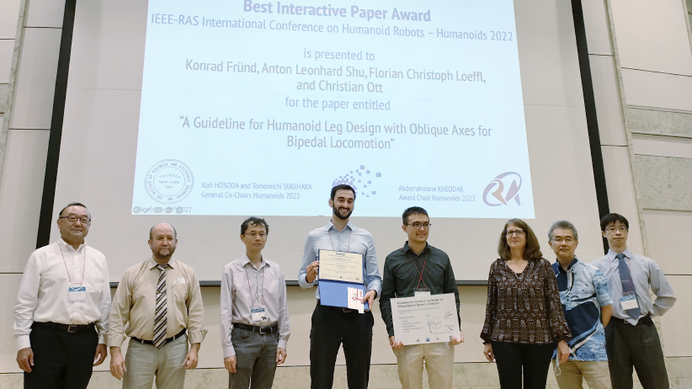 IEEE Humanoids Konferenz: Preis für “Best Interactive Paper”