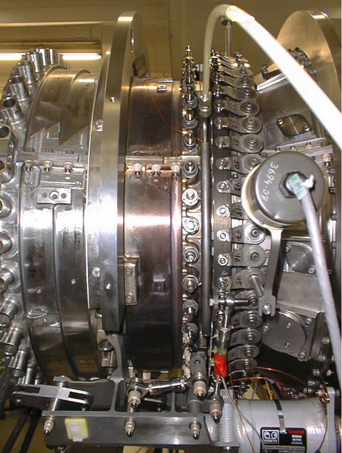 Adjustment ring installed on the test rig