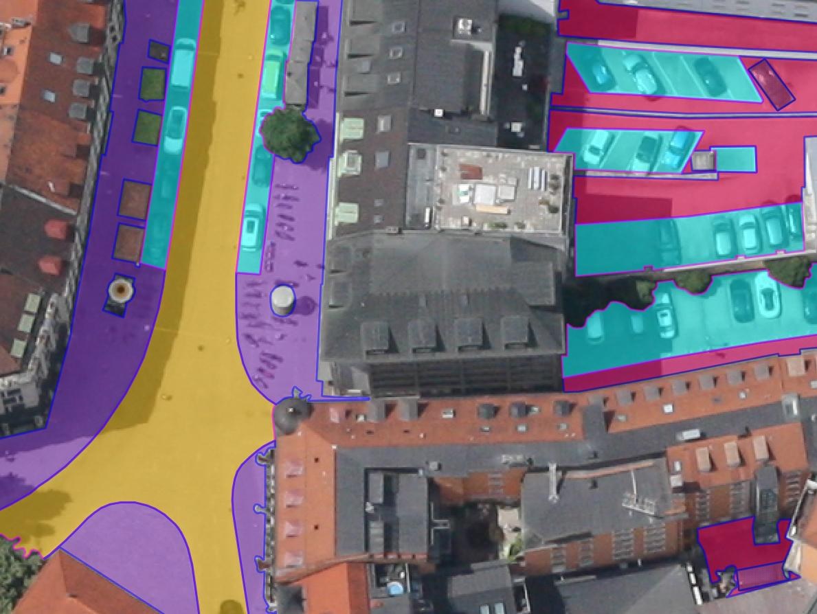 The segmentation of traffic areas in an urban scenario supports the ...