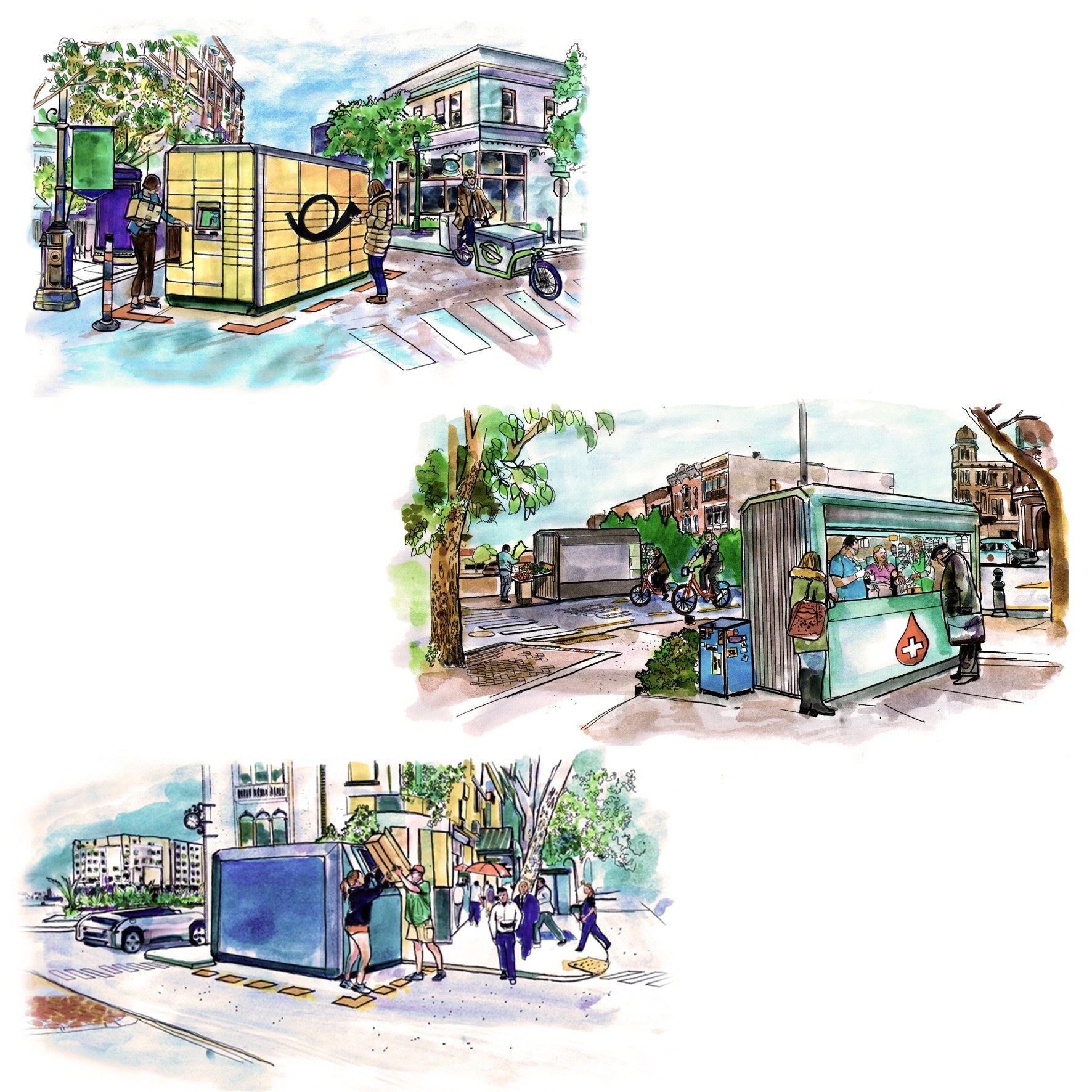 Visualization of exemplary applications of the U-Shift capsules