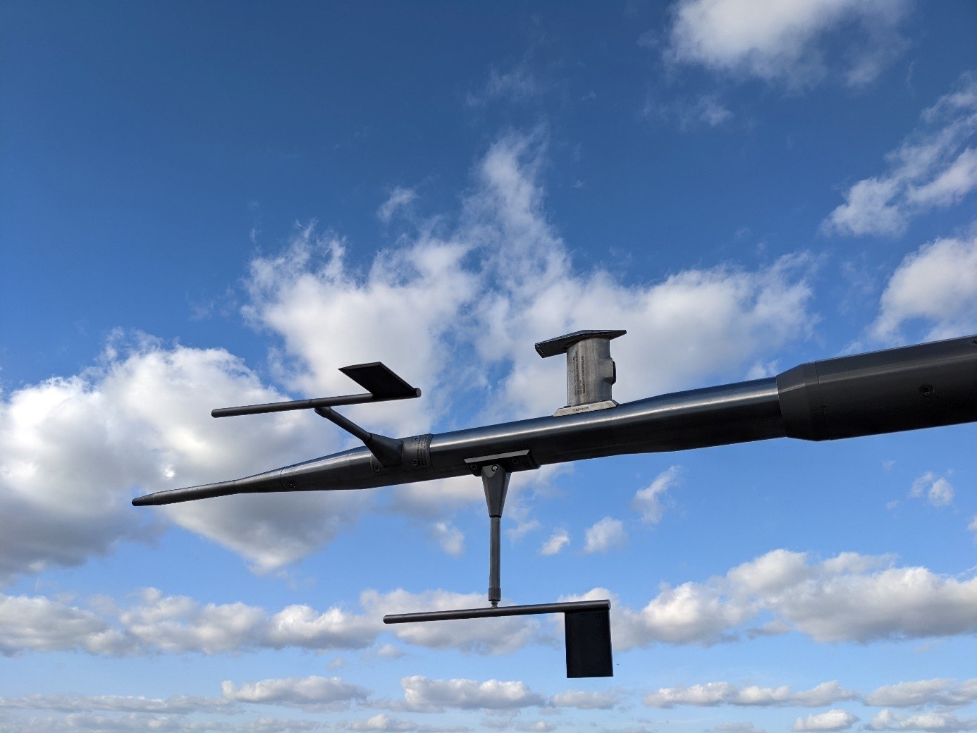 Nose boom for measuring undisturbed airflow during flight tests for ...