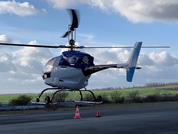 Test Flight of the Coax 2D Helicopter