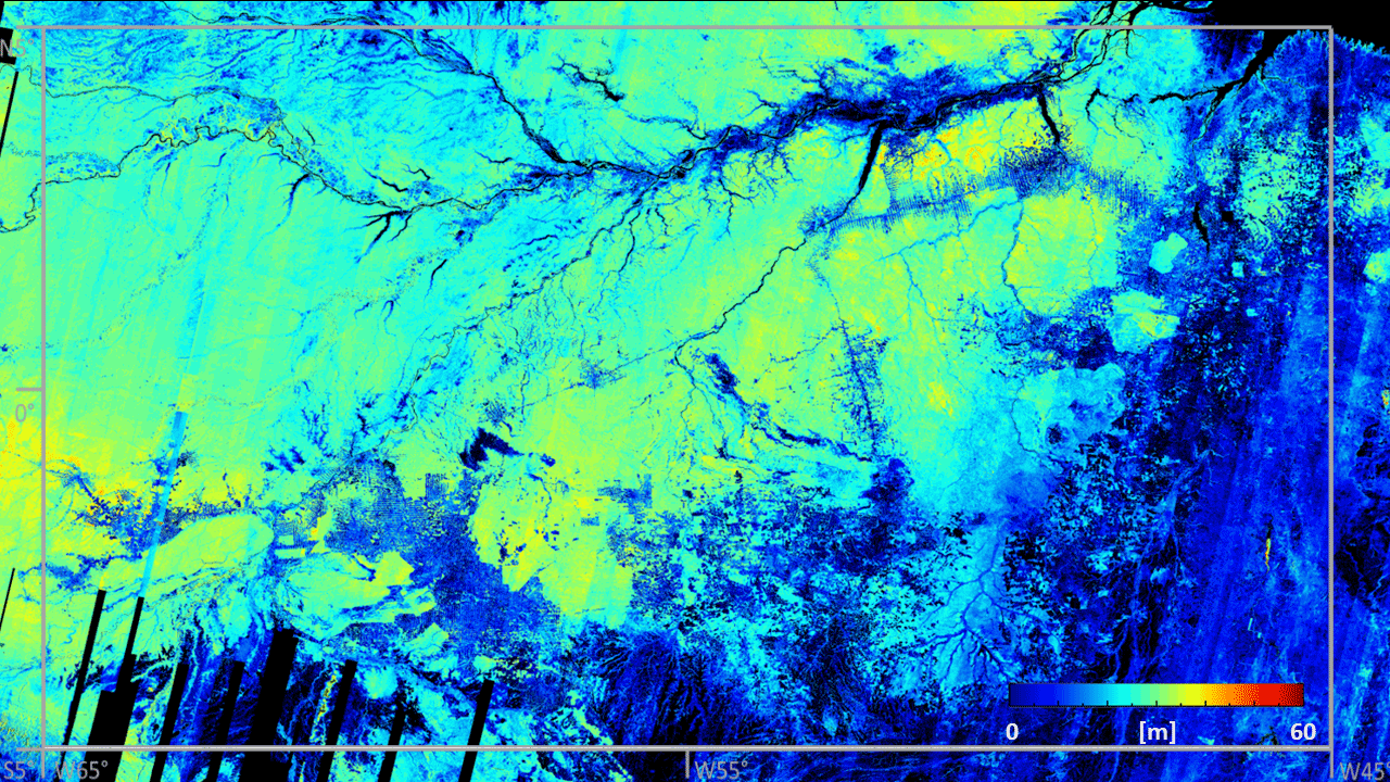 Forest canopy height map of the Amazon basin derived by combining DLR’s ...