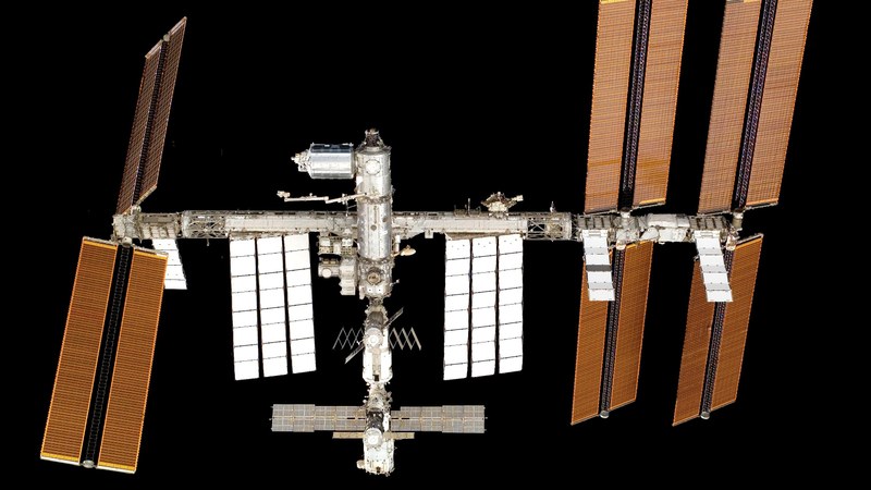 Space Station ISS after the installation of the Columbus space laboratory
