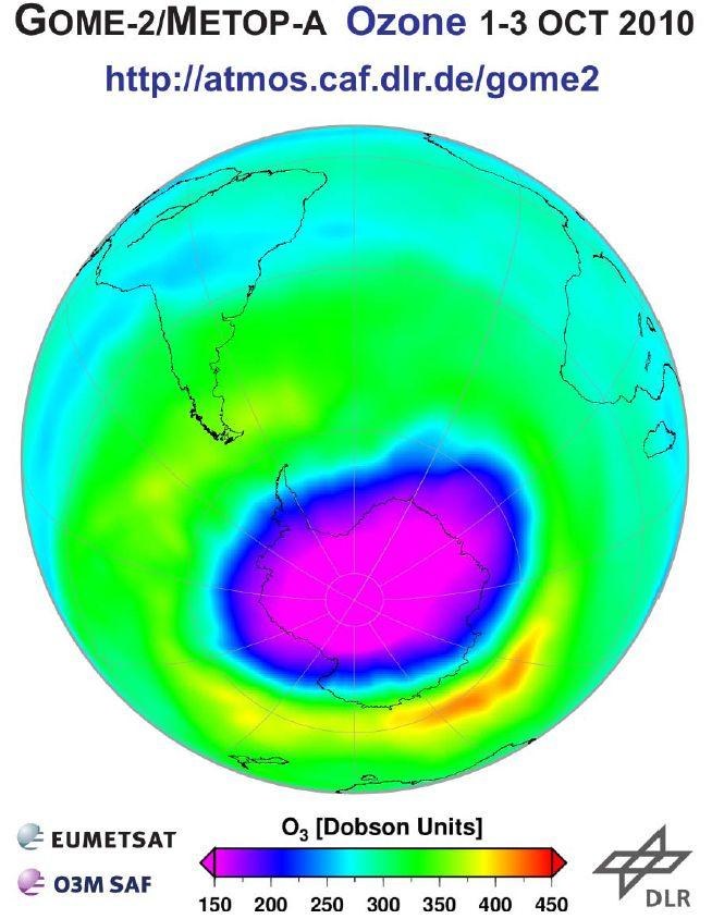 Measurements by GOME-2: Observations of the Ozone Hole over the south ...