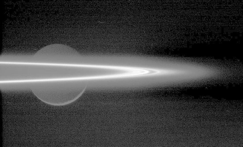 DLR - Saturn's glowing F-ring