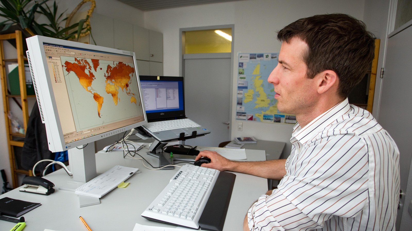 Christoph Schillings' work involves figures, data maps and constantly ...