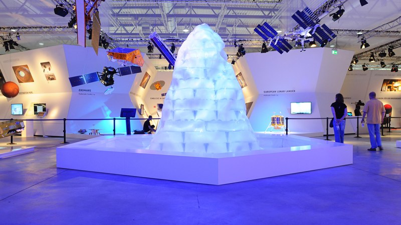 'Iceberg' at the entrance to the Space Pavilion