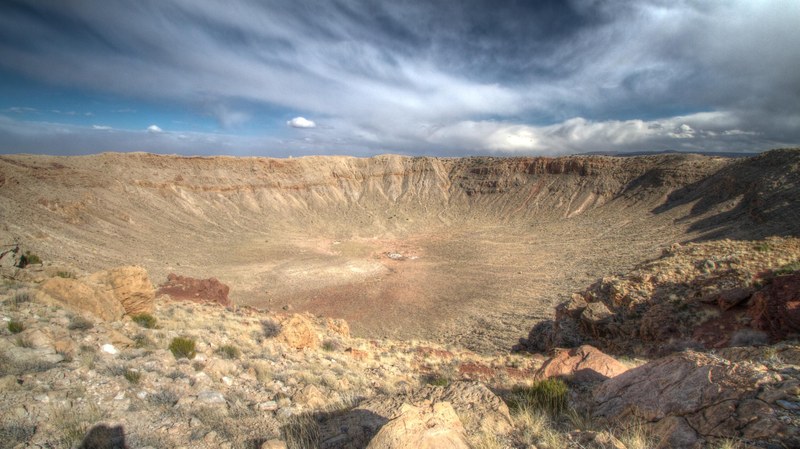 Impact crater of a metal-rich asteroid – Barringer Crater in the USA