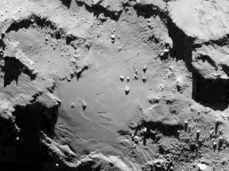 Close-up of the comet