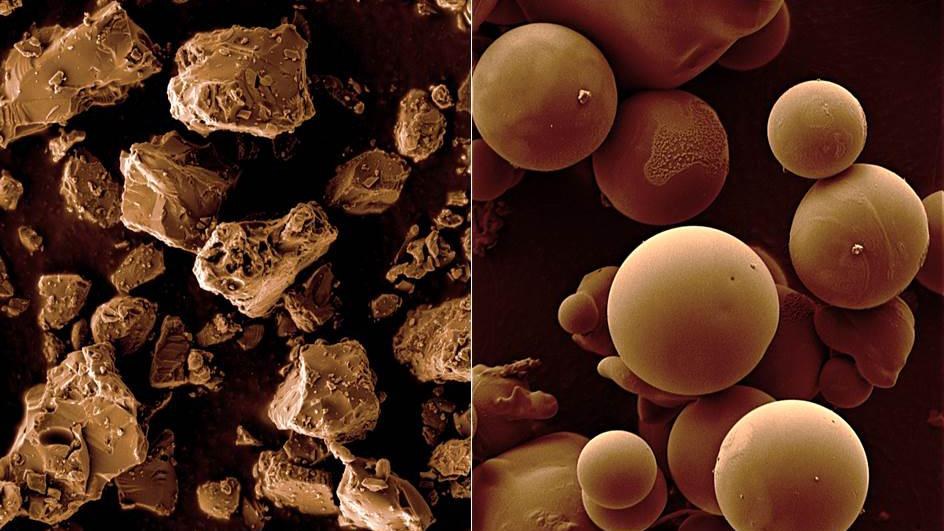 Ash particles under the microscope