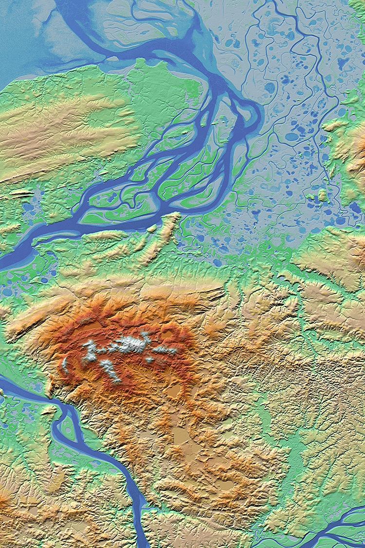 TanDEM-X elevation model – Pyasina Delta and Kara Sea, Russia