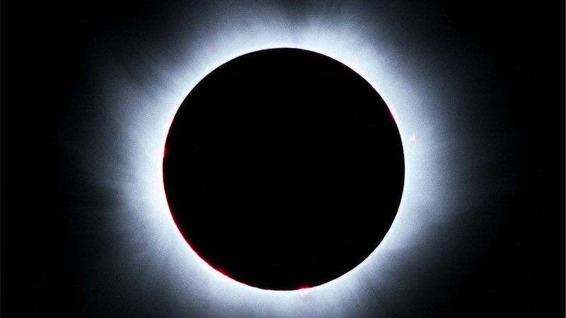 The magical moment of totality – the Sun’s corona is visible