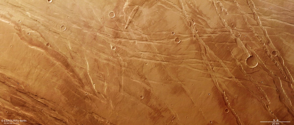 Tectonic, Mars, Landscape, Ascuris Planum