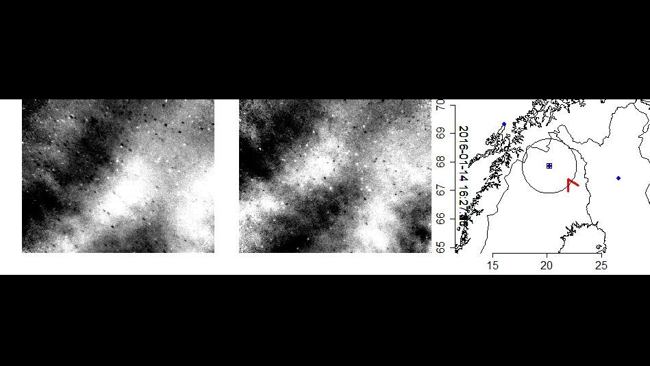 DLR - Difference image with map