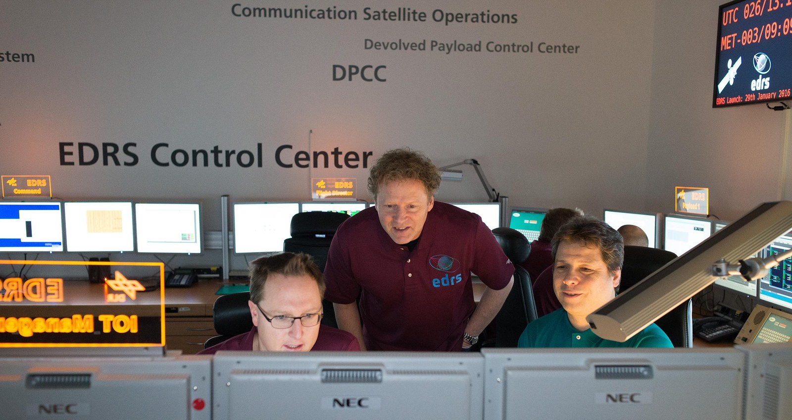 EDRS control room at DLR Oberpfaffenhofen