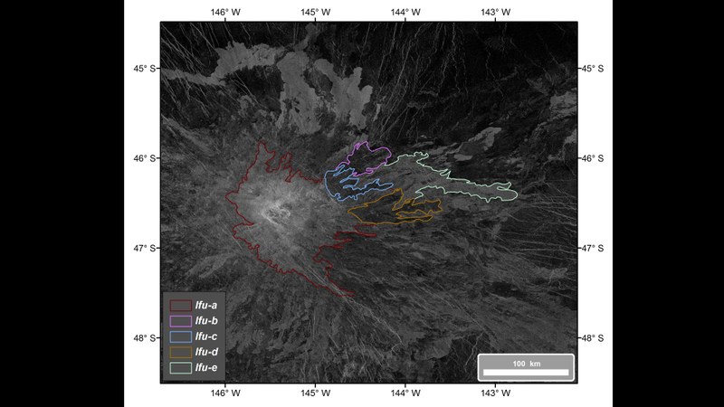 DLR - Five lava flow units identified during mapping process