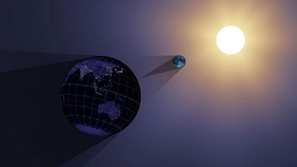 NASA animation – the umbra and penumbra shadows passing across Earth’s ...