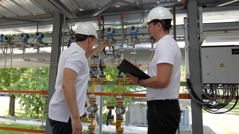 Test facility for heat storage