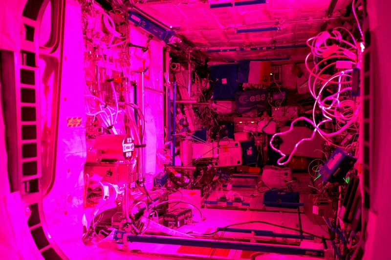 Columbus module – laboratory at night