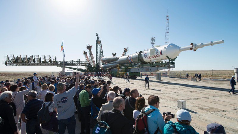 Soyuz launcher at the pad