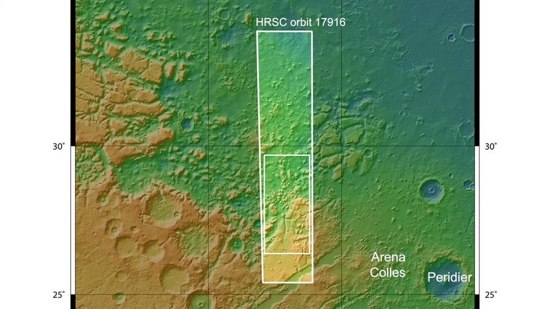DLR - Topographical overview map of Nili Fossae on Mars