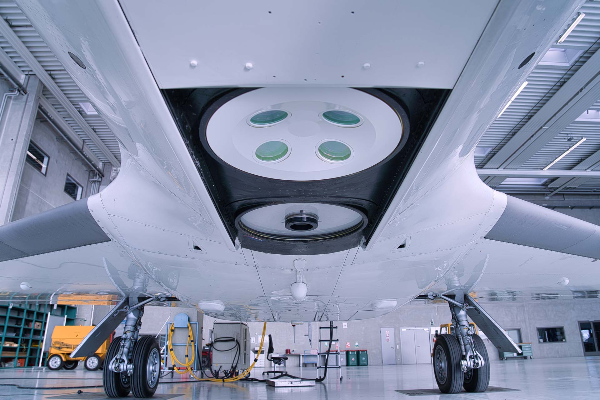 Laser sensors on Falcon's underside