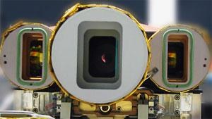 DLR - The lenses of the three cameras in frontal view