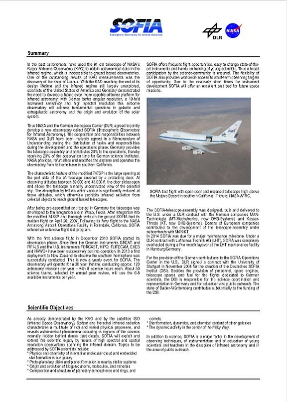 DLR – SOFIA in Stuttgart