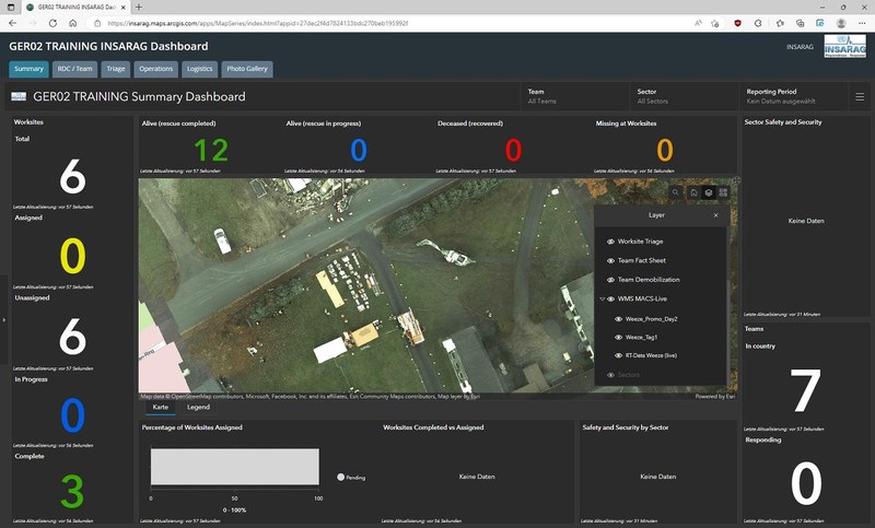 Providing assistance worldwide with aerial maps