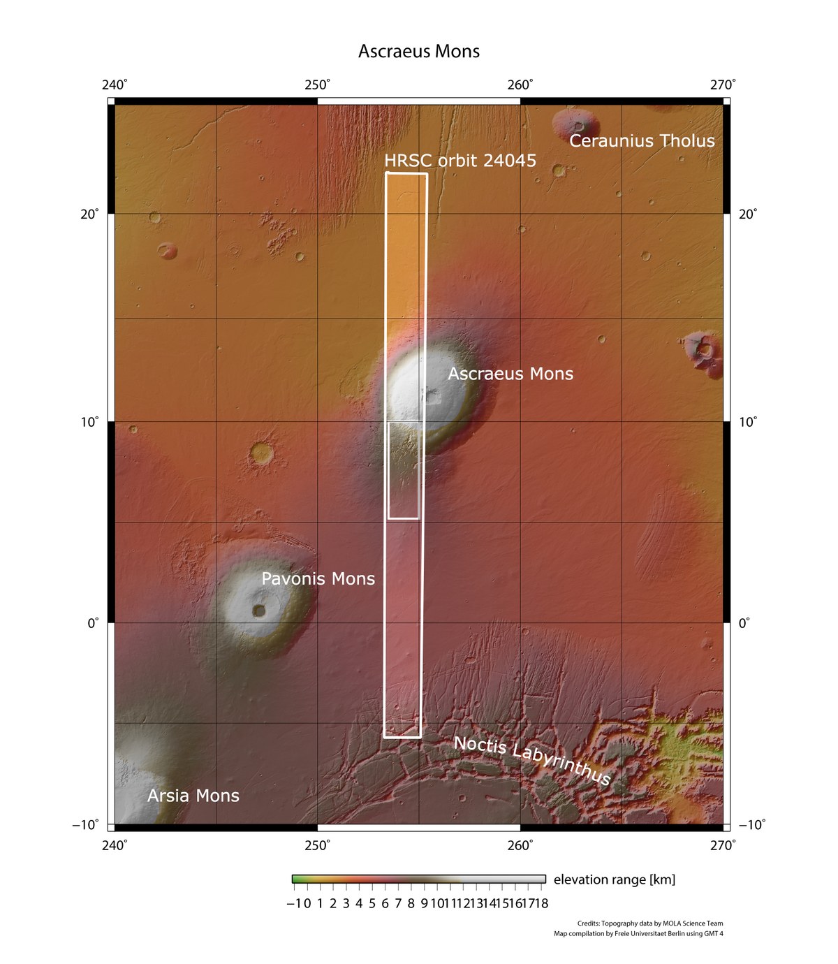 DLR – Tharsis Montes – north of the Martian equator