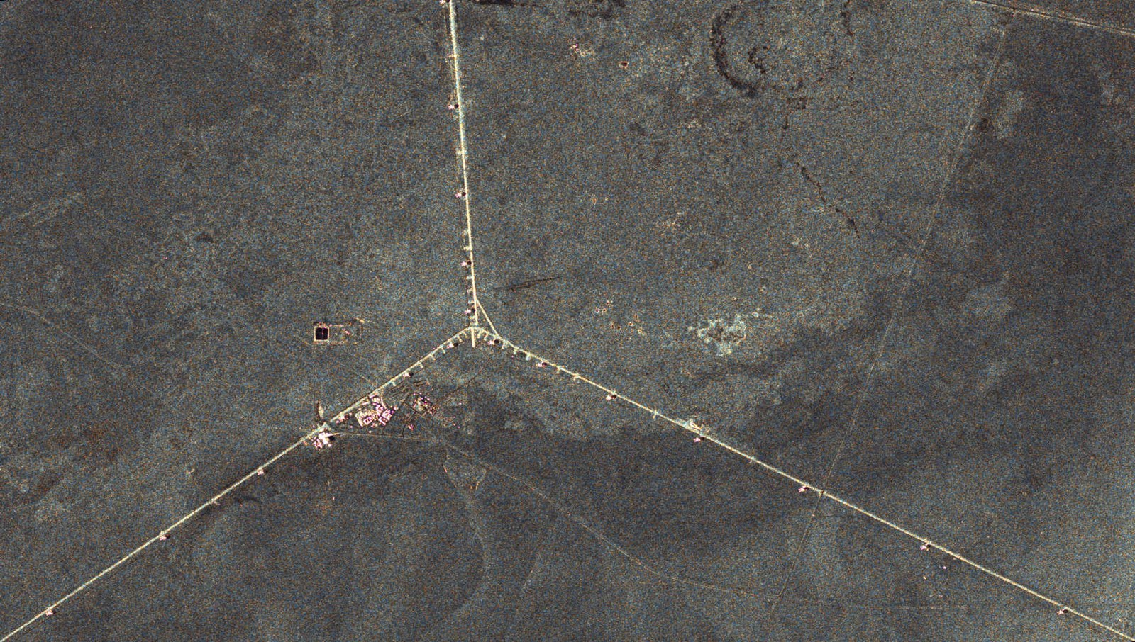 Radio telescopes seen from space