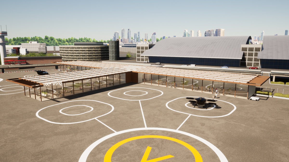 A potential vertidrome at Hamburg Airport