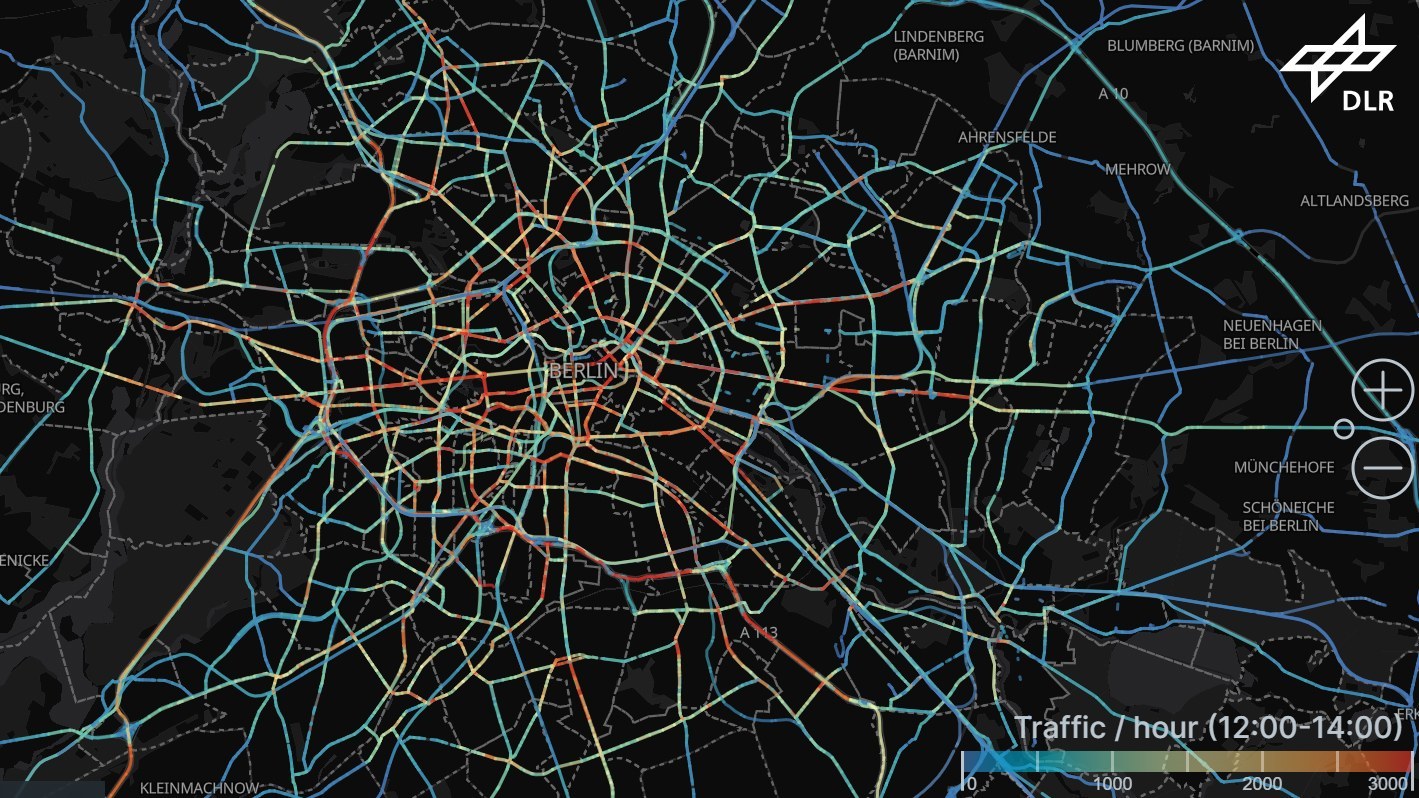 DLR mobility laboratory – a glimpse into the simulation