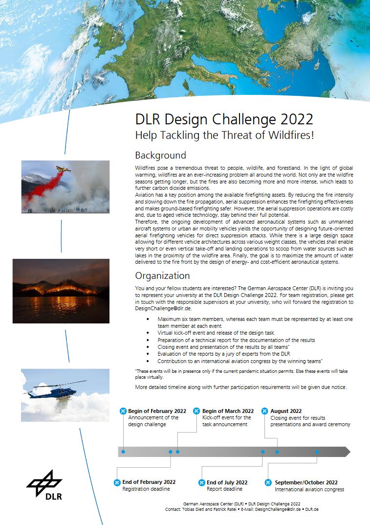 DLR Design Challenge 2022 - Help tackling the threat of wildfires!