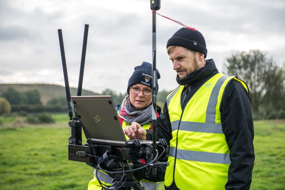 Drone operations team during a MACS exercise