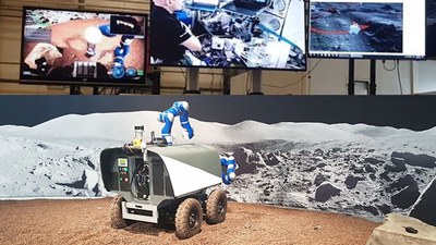 ESA-ISS Experiment: Astronaut steers rover on earth