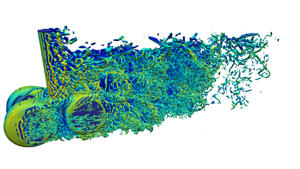 Flow simulation around a landing gear using the LBM HPC software Musubi